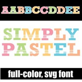 Simply Pastel Color Font