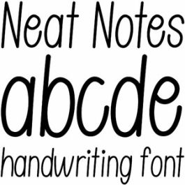 neat notes handwriting font