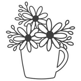 Simple Cup with Flowers