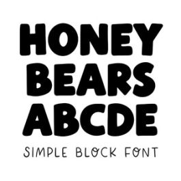 BFC Honey Bears Chunky Bold Cute Font