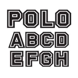 BFC Polo Bold Outlined Sports Jersey Font