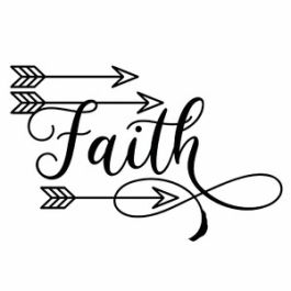 Faith Arrow Word Quote