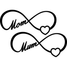 mom and mum infinity symbol