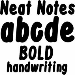 neat notes bold handwriting font