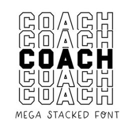BFC Coach Mega Stacked Sports Font