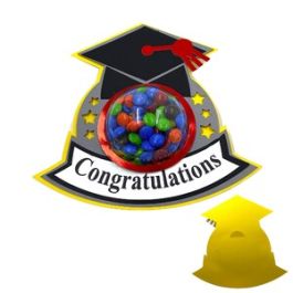 Graduation Dome Candy Holder with Pull Tab