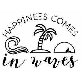 Happiness Comes in Waves Summer Beach Design|440109