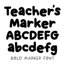 BFC Teacher's Marker School Bold Handwriting Font