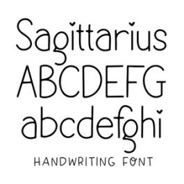 BFC Sagittarius Cute Handwriting Goodnotes Planner Font|440168