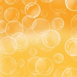 Yellow Ombre Bubbles Background Pattern