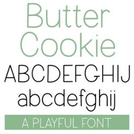 Butter cookie font