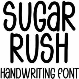 sugar rush handwriting font