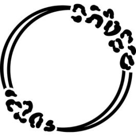 Leopard Print Circle Frame