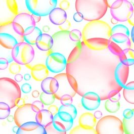Neon Rainbow Bubbles Background Pattern