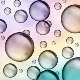Dark Pastel Rainbow Bubbles Background Pattern