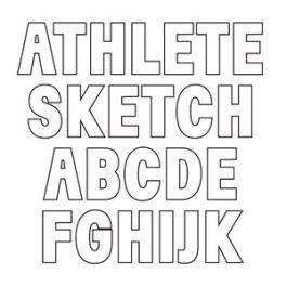 BFC Athlete Sketch Bold Block Sketch Font