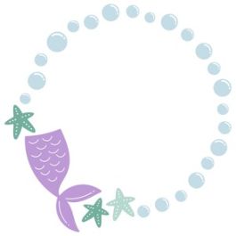 Mermaid Tail Round Frame