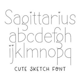 BFC Sagittarius Sketch Handwriting Sketch Font