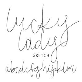 BFC Lucky Lady Sketch Hairline Script Font