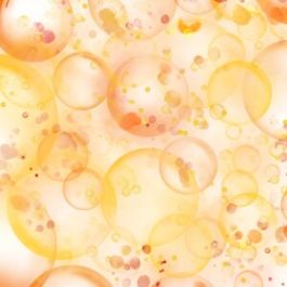 Yellow Watercolor Bubbles Background Pattern