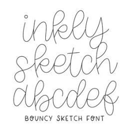 BFC Inkly Sketch Bouncy Script Cursive Sketch Font