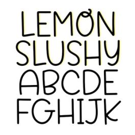 BFC Lemon Slushie Cute Handwriting Font