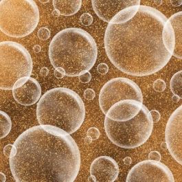 Gold Glitter Bubbles Background Pattern