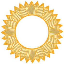 Sunflower Circle Border Frame
