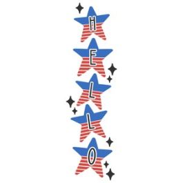 Hello Stars and Stripes Vertical Border