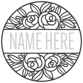 Rose Circle Name Frame