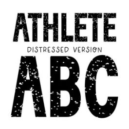 BFC Athlete Distressed Textured Sporty Jersey Block Font