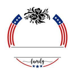 Patriotic Family Name Sign Template