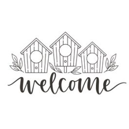 Birdhouse Welcome Sign