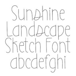 BFC Sunshine Landscape Girly Cute Handwriting Sketch Font