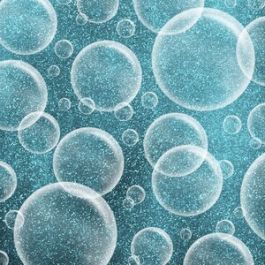 Teal Glitter Bubbles Background Pattern