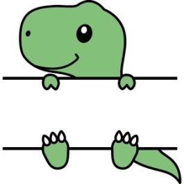 Split T-Rex Name Frame