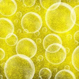 Yellow Glitter Bubbles Background Pattern