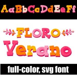Floro Verano Color Font