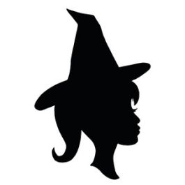 Halloween Witch Face Silhouette