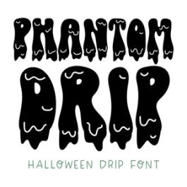 BFC Phantom Drip Spooky Drip Halloween Retro Font