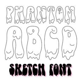 BFC Phantom Drip Sketch Spooky Dripping Sketch Font