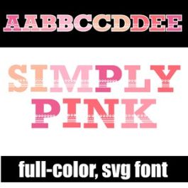 Simply Pink Color Font