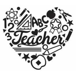 Teacher Heart-Shaped Design