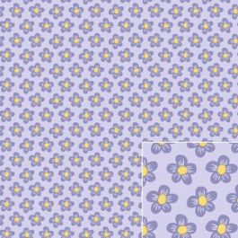 Purple Daisy Floral Printable Pattern Background