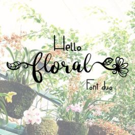 Hello Floral Font Duo