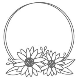Sunflower Circle Frame
