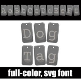 Dog Tag Color Font