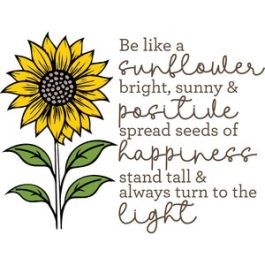 be like a sunflower
