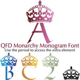 QFD Monarchy Monogram Font