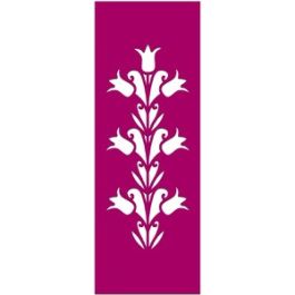 Meadow Flower Stem Bookmark Stencil or Border|449395